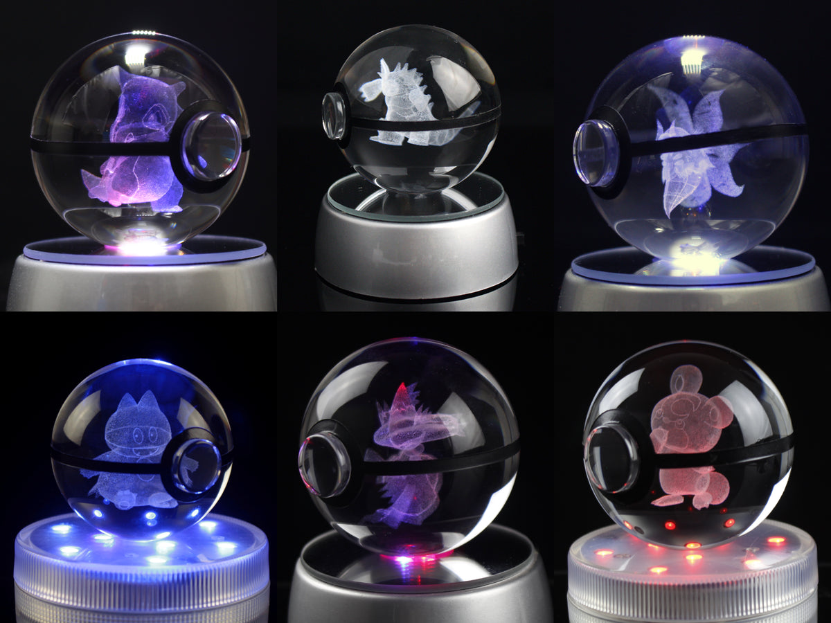 2in (50mm) Crystal Pokeball (450+ Designs)