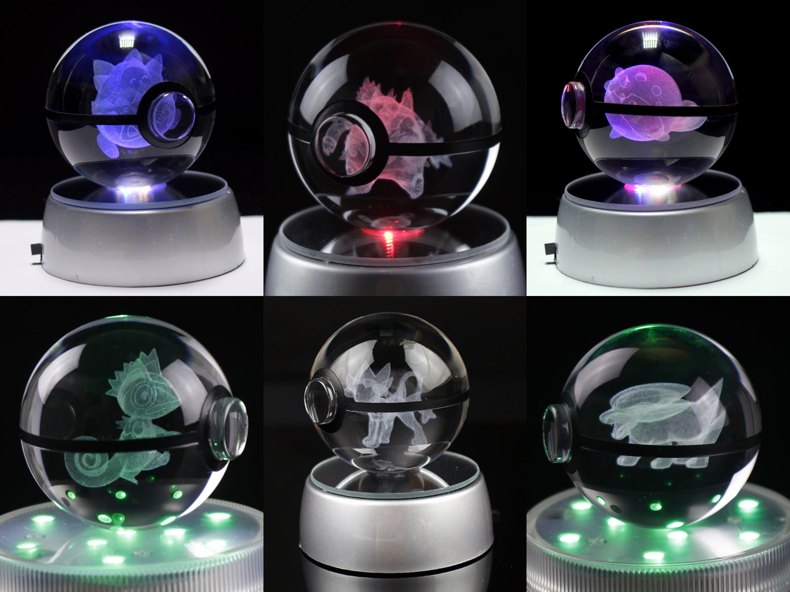 2in (50mm) Crystal Pokeball (450+ Designs)