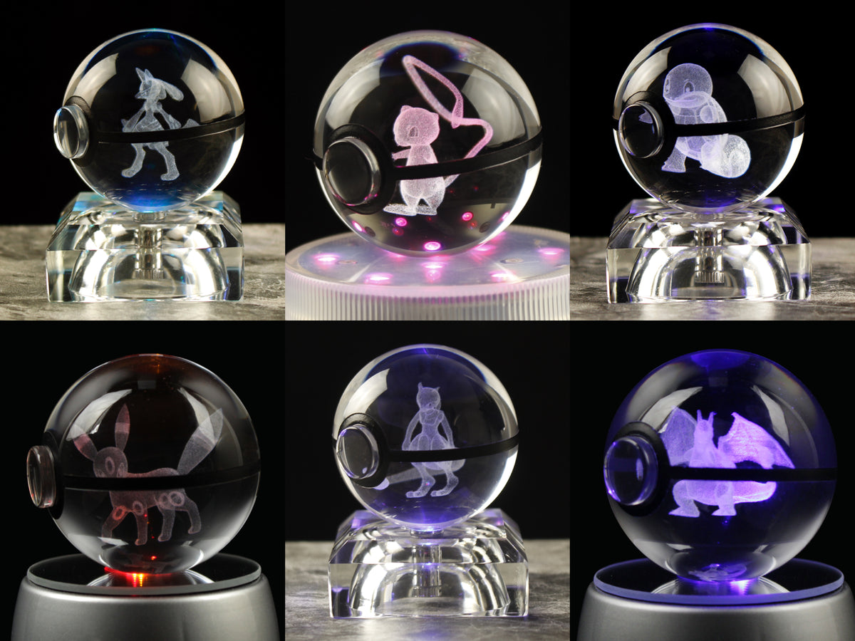 2in (50mm) Crystal Pokeball (450+ Designs)