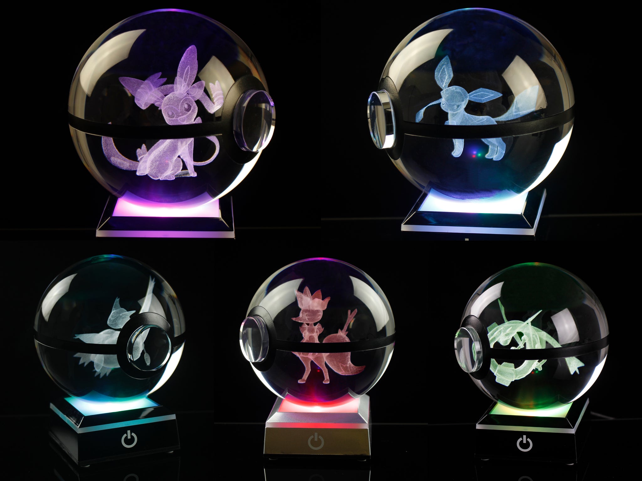 100mm EXTRA LARGE Crystal Pokeballs (350+ Designs)