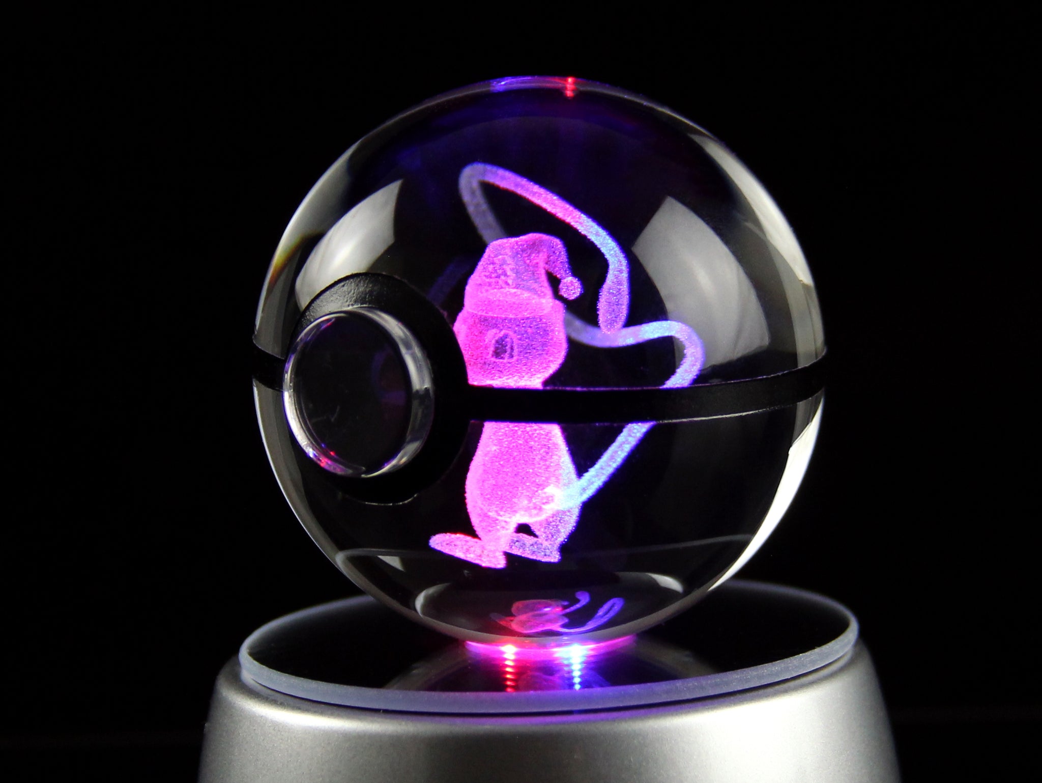 CHRISTMAS Mew Large Crystal Pokeball