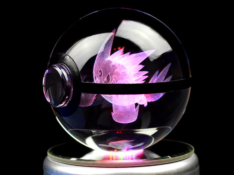 Mega Gengar Large Crystal Pokeball – GlowingPokeballs