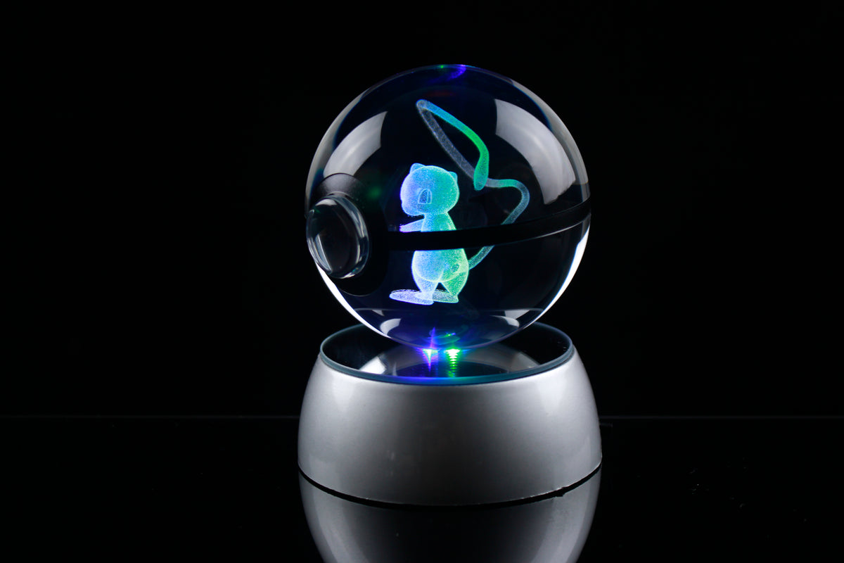 Mew Large Crystal Pokeball