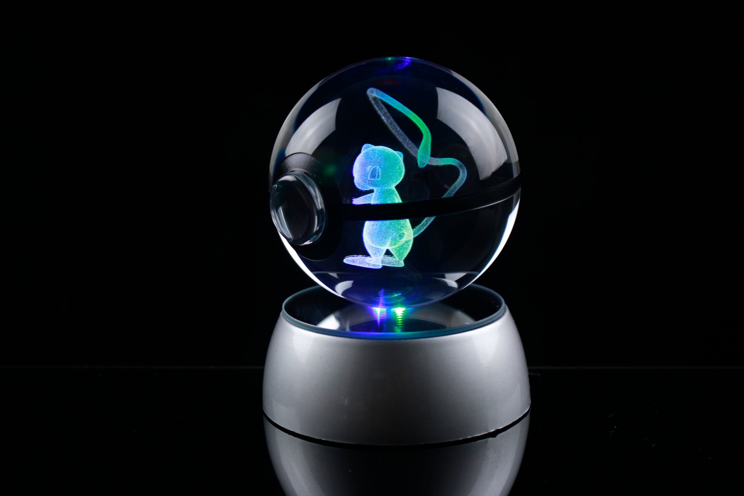Mew Large Crystal Pokeball