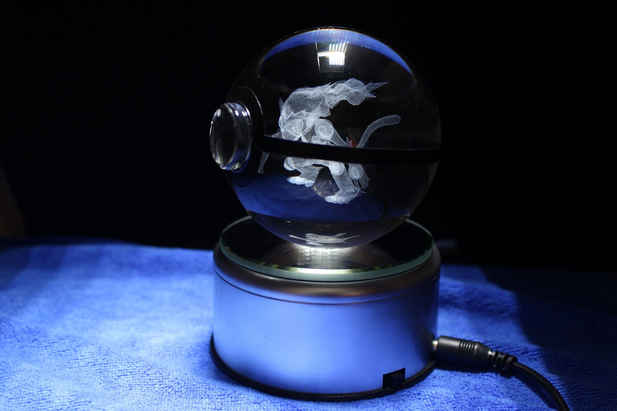 Infernape Large Crystal Pokeball – GlowingPokeballs