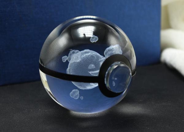 Koffing Large Crystal Pokeball – GlowingPokeballs